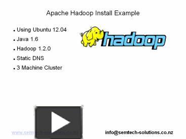 PPT – An example Hadoop Install PowerPoint presentation | free to ...