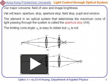 PPT – Optics I PowerPoint presentation | free to download - id: 41bcc6 ...