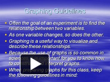 PPT – Graphing Guidelines PowerPoint presentation | free to view - id ...