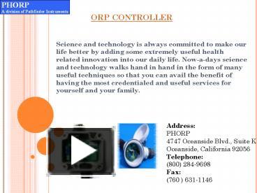 PPT – orp controller PowerPoint presentation | free to download - id ...