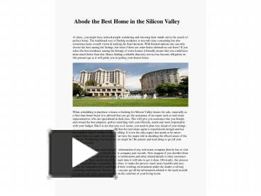 Abode the Best Home in the Silicon Valley Photo Slideshow | free to ...