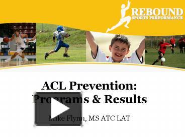 ACL Prevention: Programs presentation | free to view