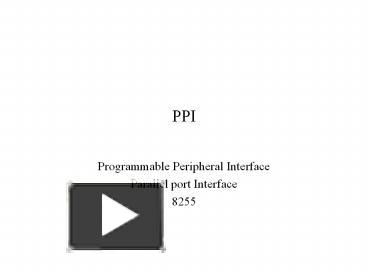 PPT – PPI PowerPoint presentation | free to download - id: 41ce37-MzAwN