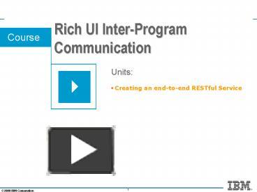 Rich UI Inter-Program Communication presentation | free to download