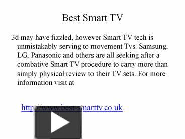 Best Smart TV presentation | free to download