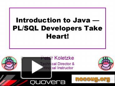 PPT – Introduction to Java PowerPoint presentation | free to download ...
