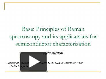 Basic Principles of Raman spectroscopy and its applications for ...