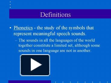 PPT – Definitions PowerPoint presentation | free to download - id ...