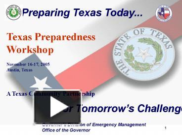 PPT – Preparing Texas Today... PowerPoint presentation | free to view ...