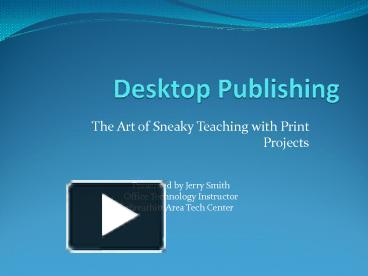 Desktop Publishing presentation | free to download