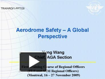 Aerodrome Safety presentation | free to view