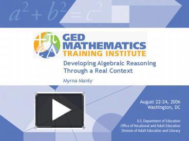 Myrna Manly presentation | free to view