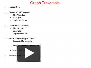 Graph Traversals presentation | free to download