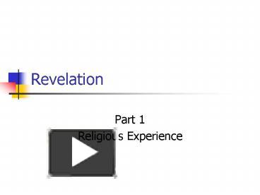 Revelation presentation | free to view
