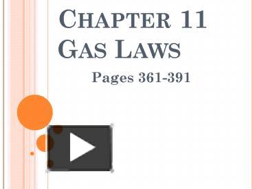 Chapter 11 Gas Laws presentation | free to view
