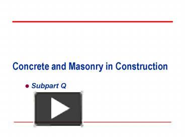 PPT – Concrete and Masonry in Construction PowerPoint presentation ...