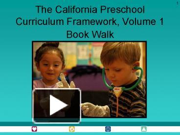 The California Preschool Curriculum Framework, Volume 1 Book Walk ...