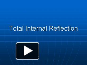 Total Internal Reflection presentation | free to download