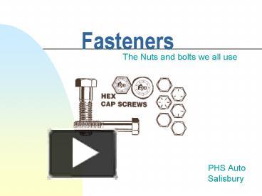Fasteners presentation | free to view