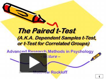 The Paired t-Test (A.K.A. Dependent Samples t-Test, or t-Test for ...