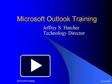 Microsoft Outlook Training presentation | free to view