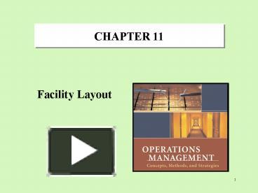 Facility Layout presentation | free to view