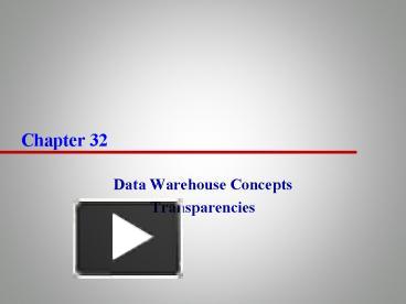 Data Warehouse Concepts presentation | free to download