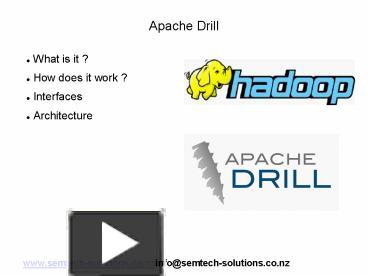 An introduction to Apache Drill presentation | free to download