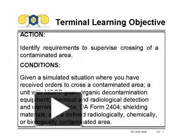 PPT – Terminal Learning Objective PowerPoint presentation | free to ...