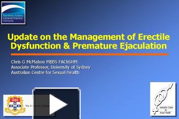 Update on the Management of Erectile Dysfunction presentation | free to ...