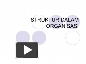 STRUKTUR DALAM ORGANISASI presentation | free to view