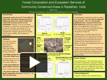 PPT – Forest Composition and Ecosystem Services of PowerPoint ...