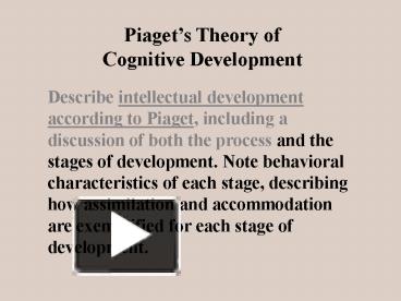 Piaget: Stages presentation | free to download