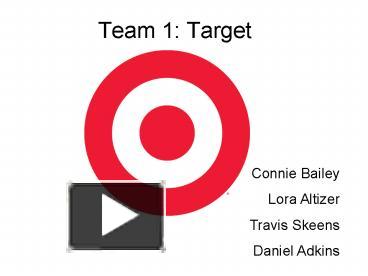 PPT – Team 1: Target PowerPoint presentation | free to view - id: 42886 ...