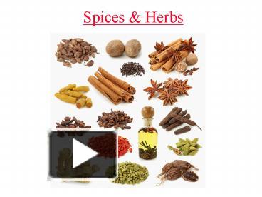 Spices presentation | free to view