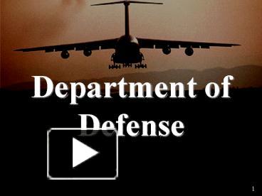 Department of Defense presentation | free to view