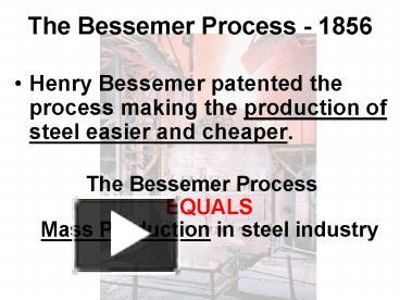The Bessemer Process - 1856 presentation | free to view