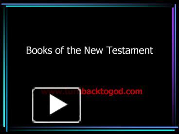 Books of the New Testament presentation | free to download
