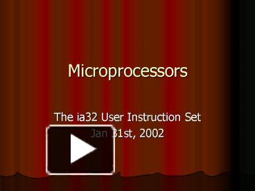 PPT – Microprocessors PowerPoint presentation | free to download - id ...
