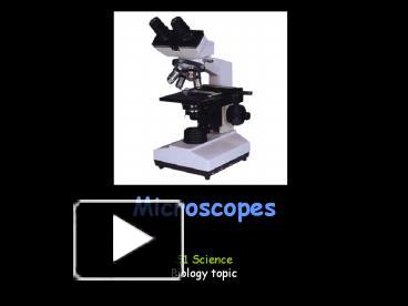 Microscopes presentation | free to download