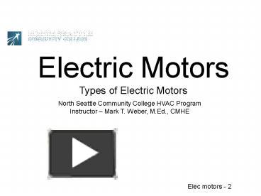 Electric Motors presentation | free to view