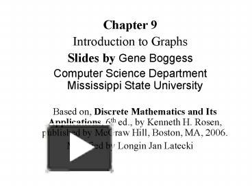 PPT – Introduction to Graphs PowerPoint presentation | free to download ...