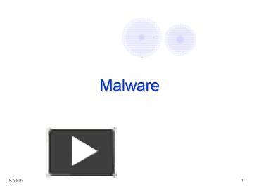 PPT – Malware PowerPoint presentation | free to view - id: 42e0b-ZDc1Z