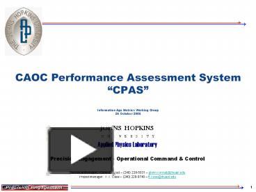 CAOC Performance Assessment System presentation | free to download
