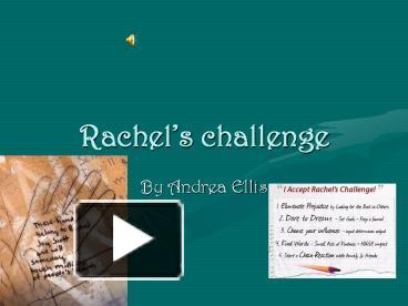 Rachel presentation | free to download