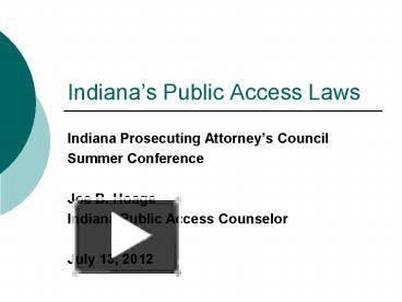 PPT – Indiana PowerPoint presentation | free to download - id: 42ead1-NGMzM