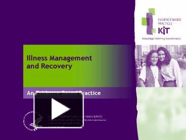 PPT – Illness Management and Recovery PowerPoint presentation | free to ...