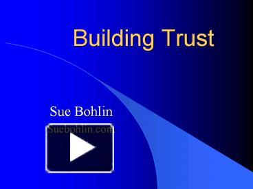 Building Trust presentation | free to download