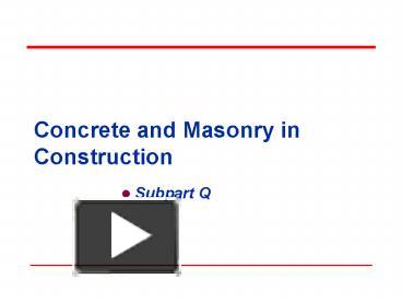 Concrete and Masonry in Construction presentation | free to download