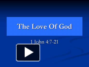 The Love Of God presentation | free to download